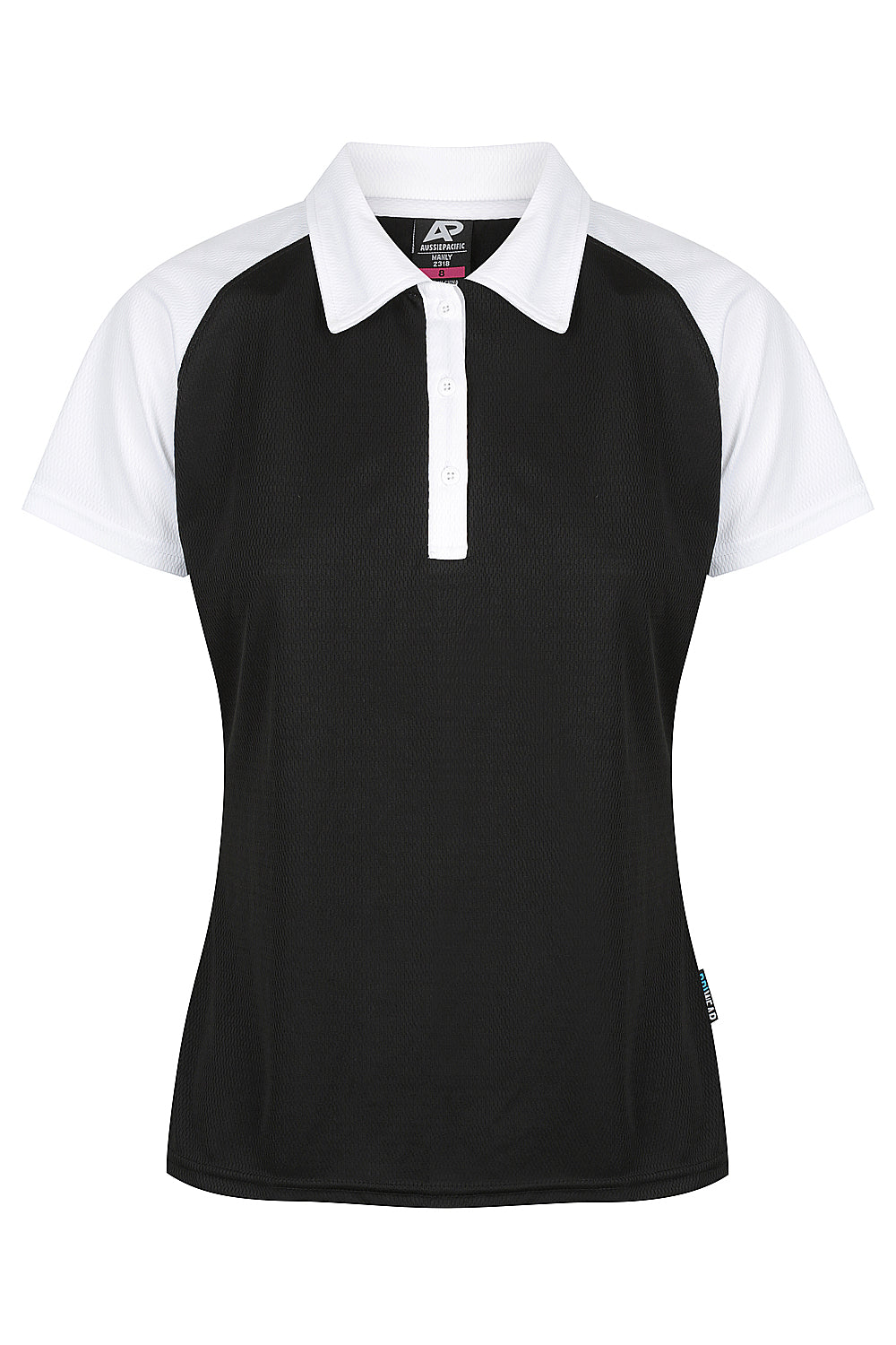 MANLY LADY POLOS - BLACK/WHITE — Fourseasons Textiles