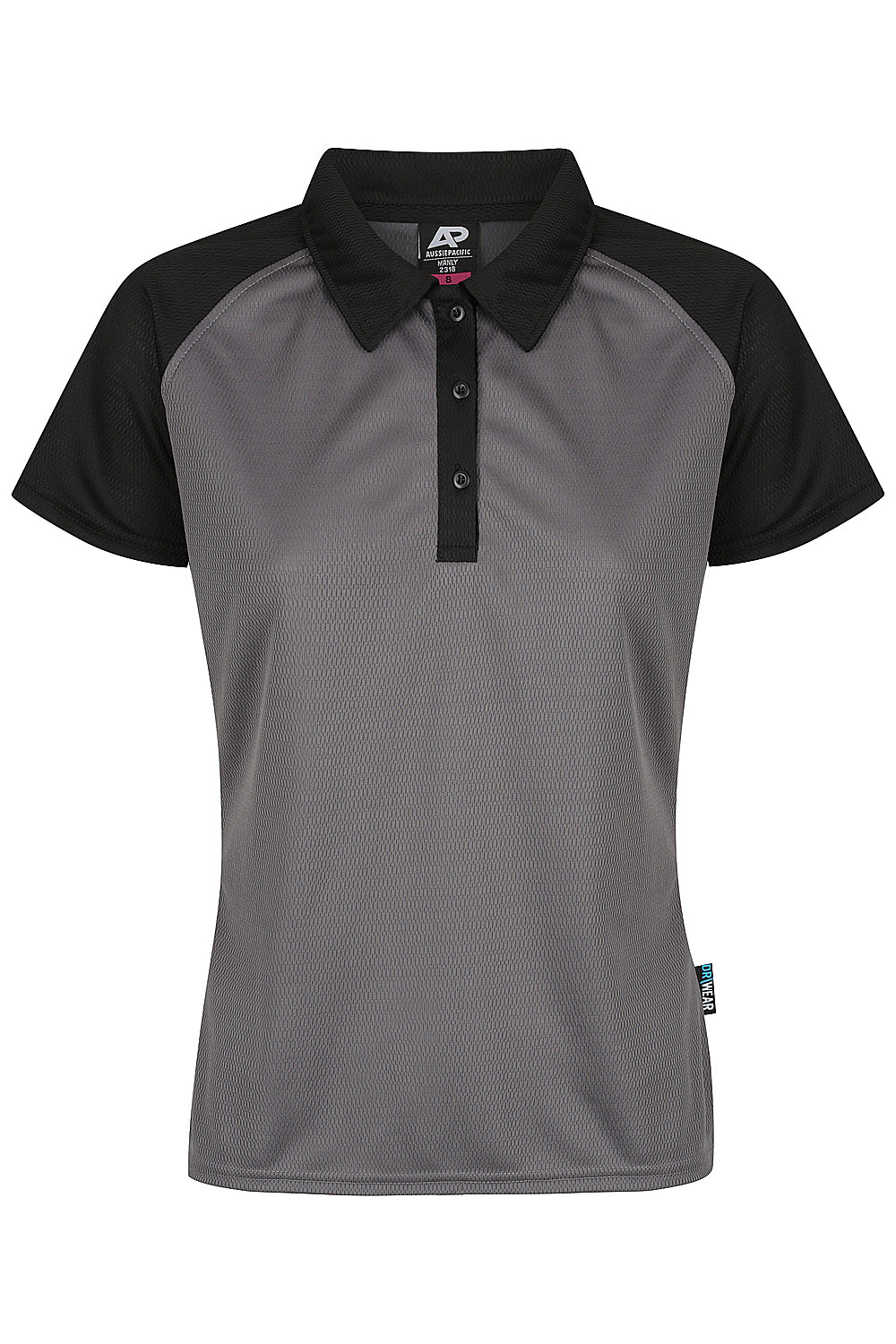 MANLY LADY POLOS - CHARCOAL/BLACK — Fourseasons Textiles