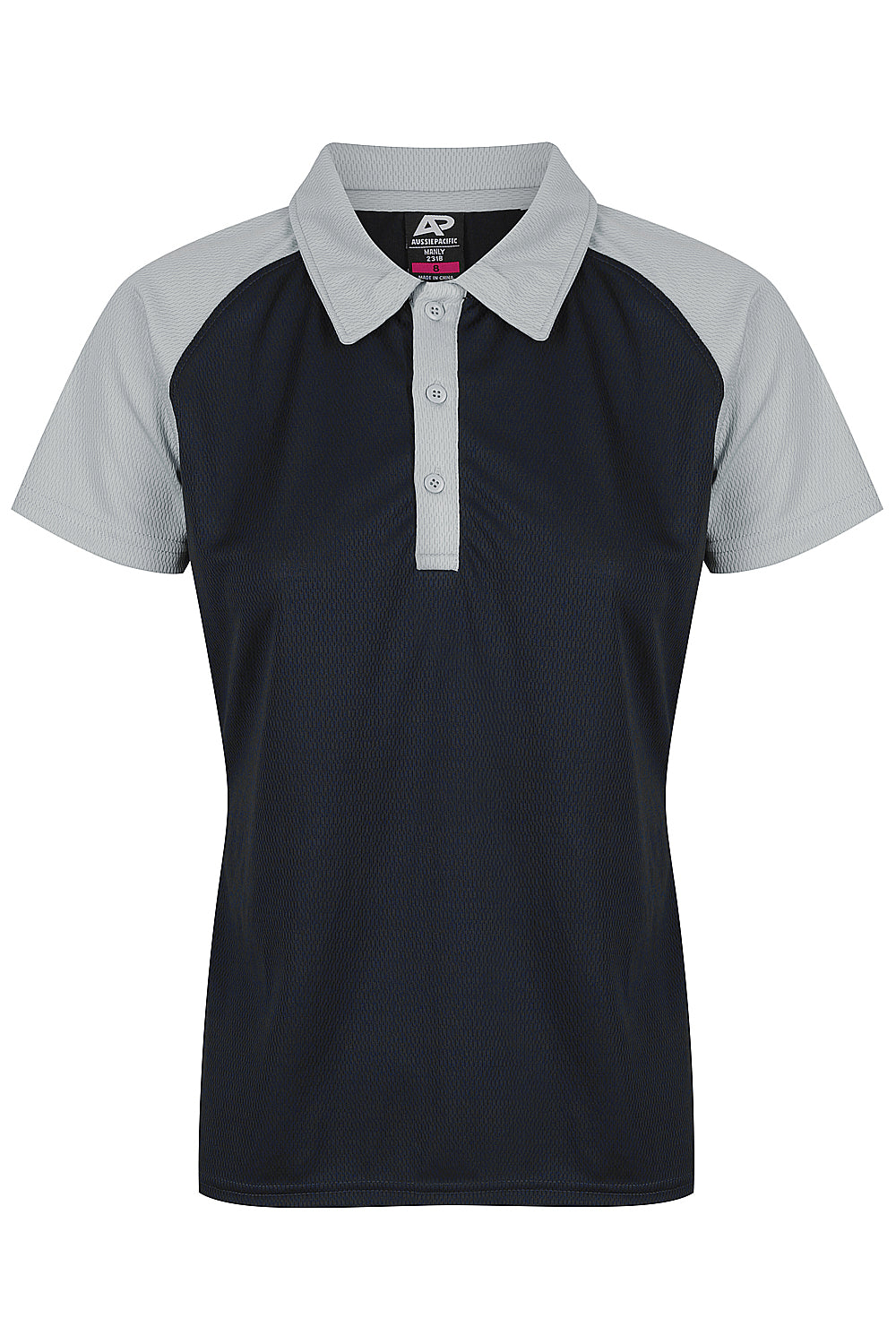 MANLY LADY POLOS - NAVY/SILVER — Fourseasons Textiles